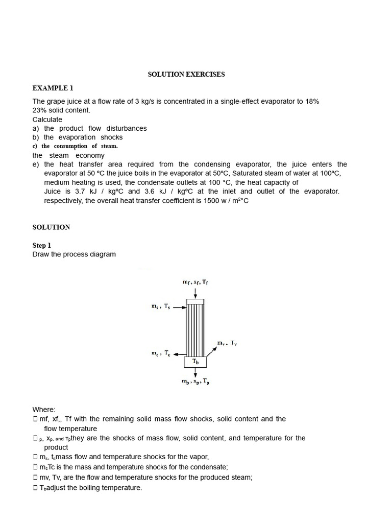 Solved and Proposed Exercises | PDF | Heat Transfer | Steam