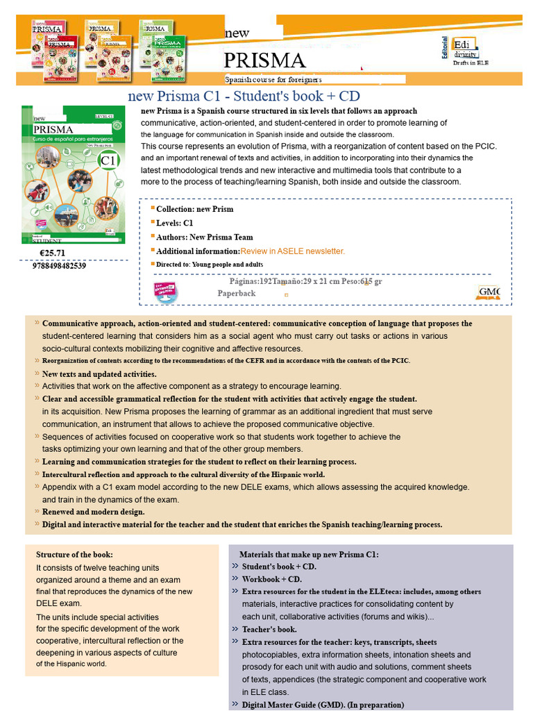 New Prisma C1 Spanish Course Guide | PDF | Learning | Communication