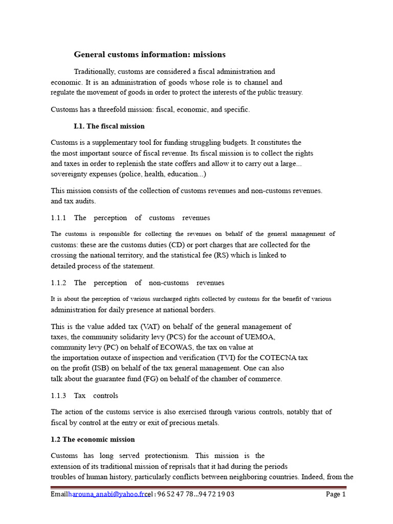 Generalities About CUSTOMS | PDF | Guarantee | Customs