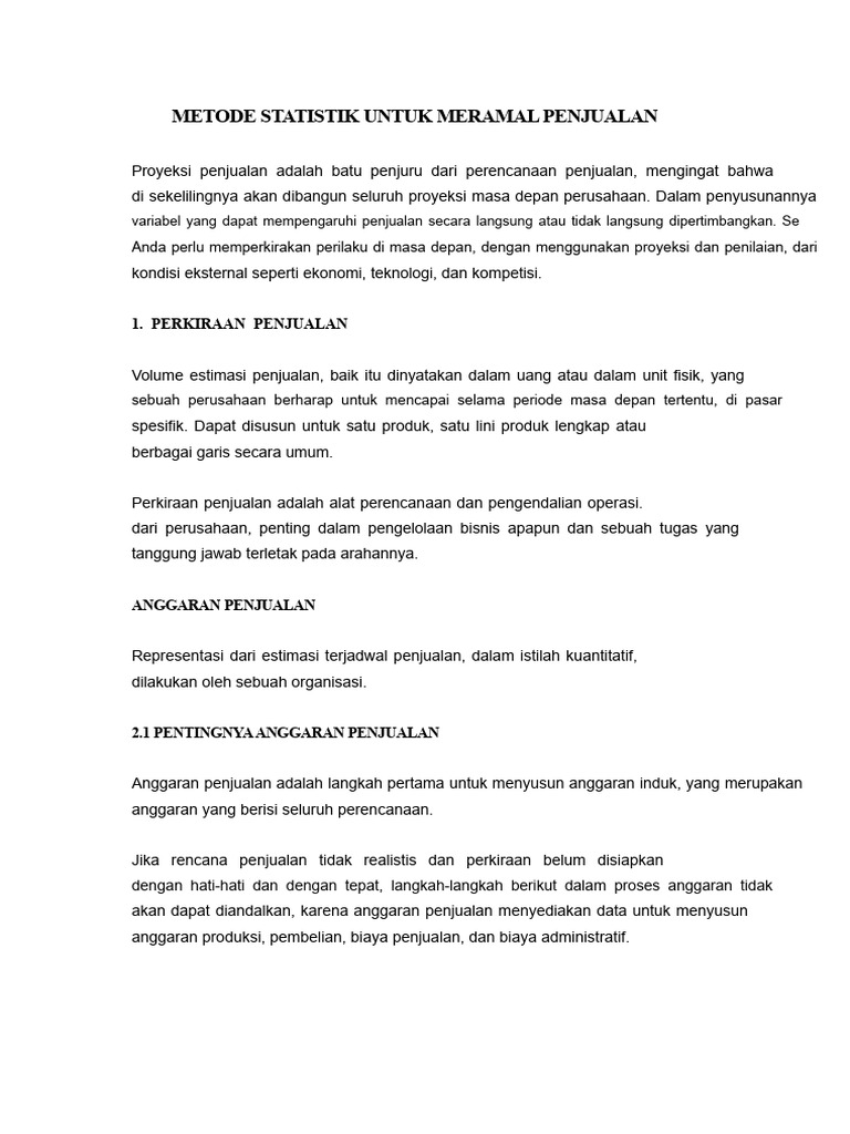 Metode Rata-Rata Dan Setengah Rata-Rata Atau Lainnya | PDF