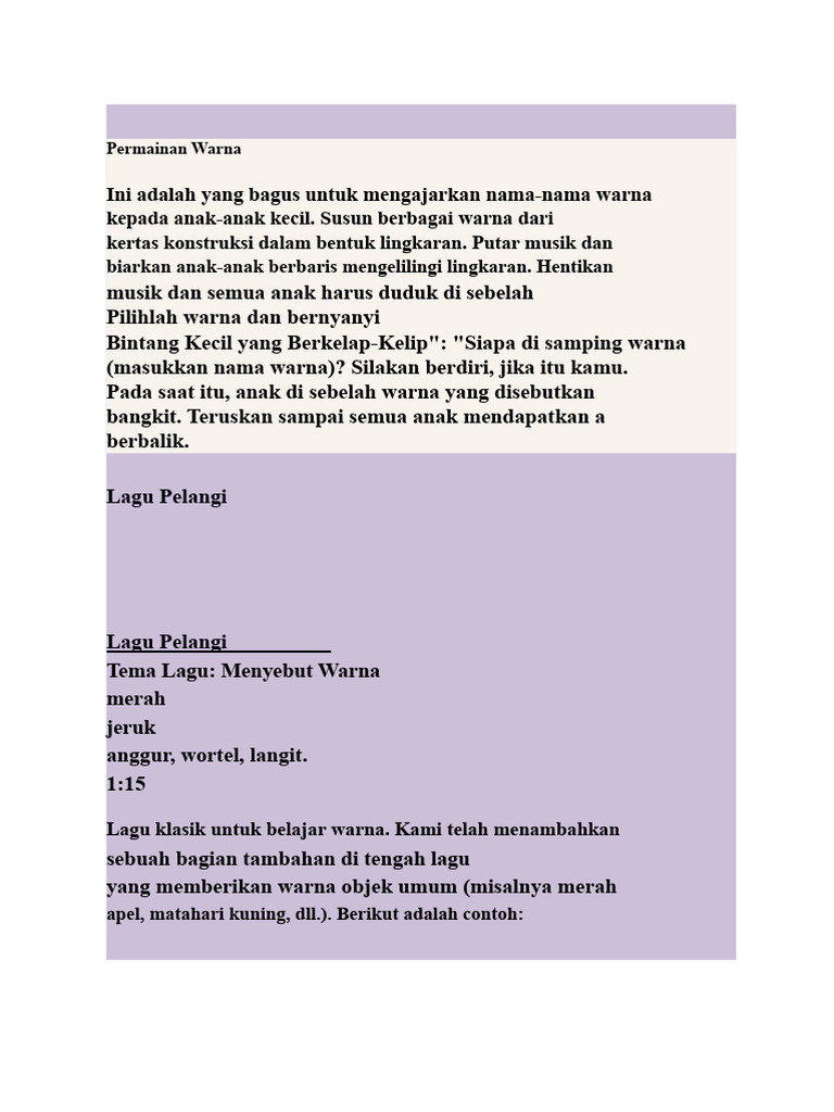 Permainan Warna | PDF
