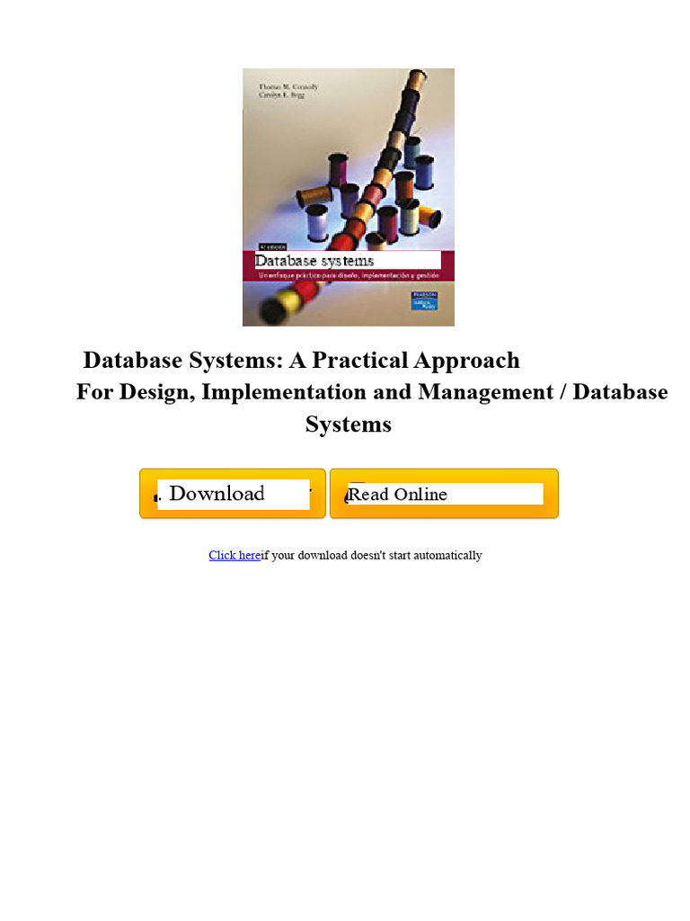 UL0G Database Systems A Practical Approach To Design, Implementation ...