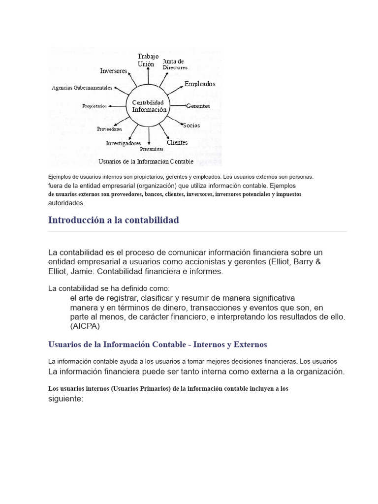 Usuarios de Información Contable - INTERNO y EXTERNO | PDF ...