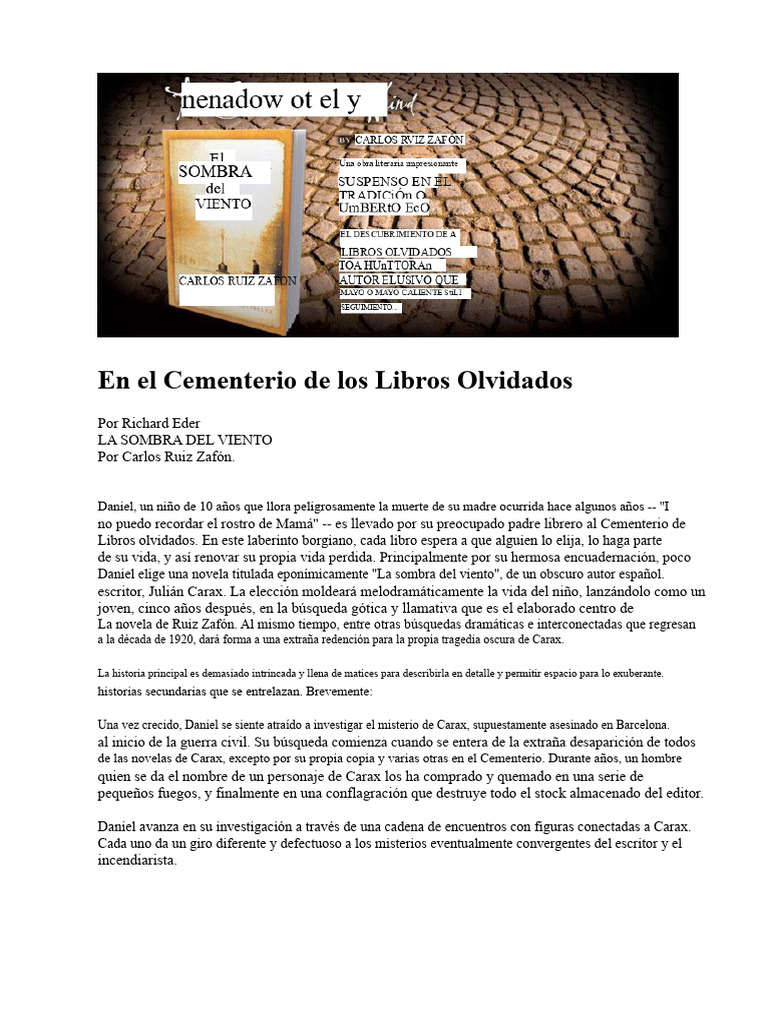 La Sombra Del Viento | PDF