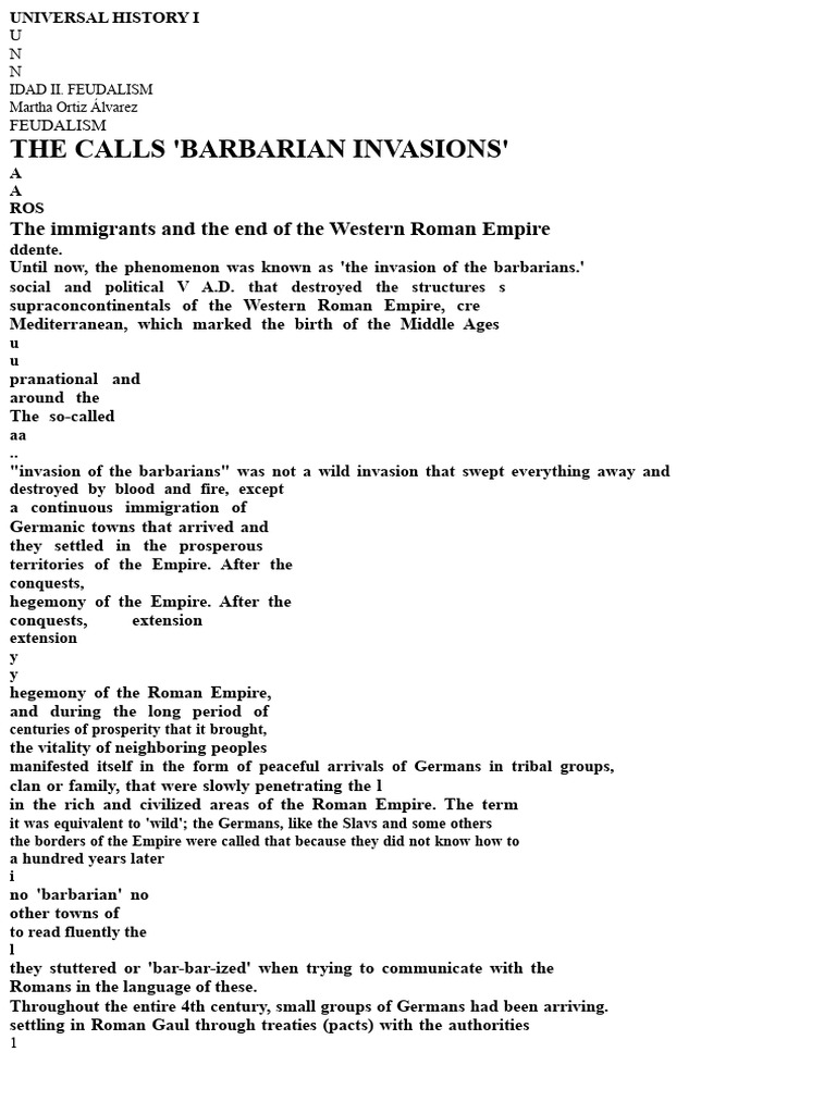 Barbarian Invasions. End of The Roman Empire | PDF | Ancient Rome ...