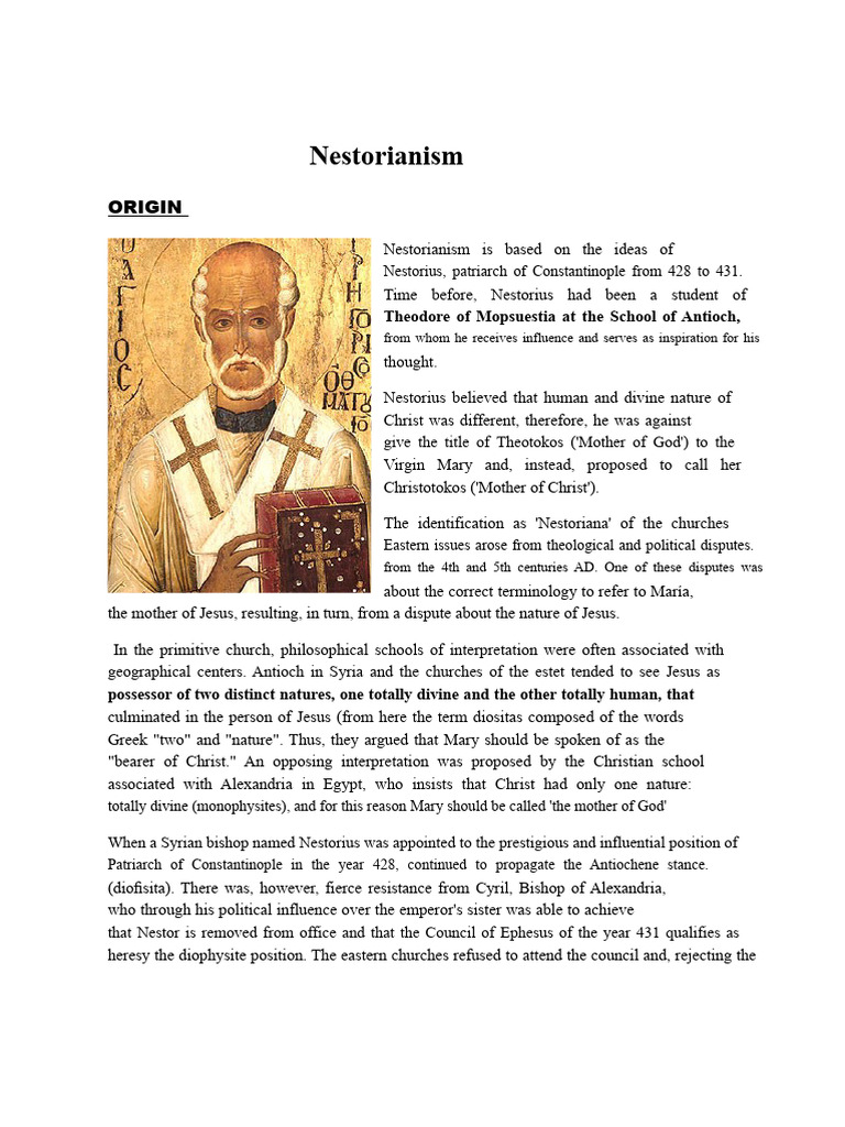NESTORIANISM | PDF | Ancient Christianity | Abrahamic Religions