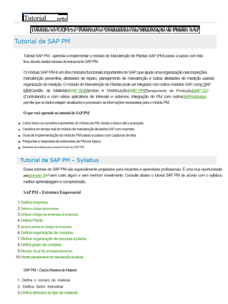 Sap PM Tutorial PDF | PDF | Informática