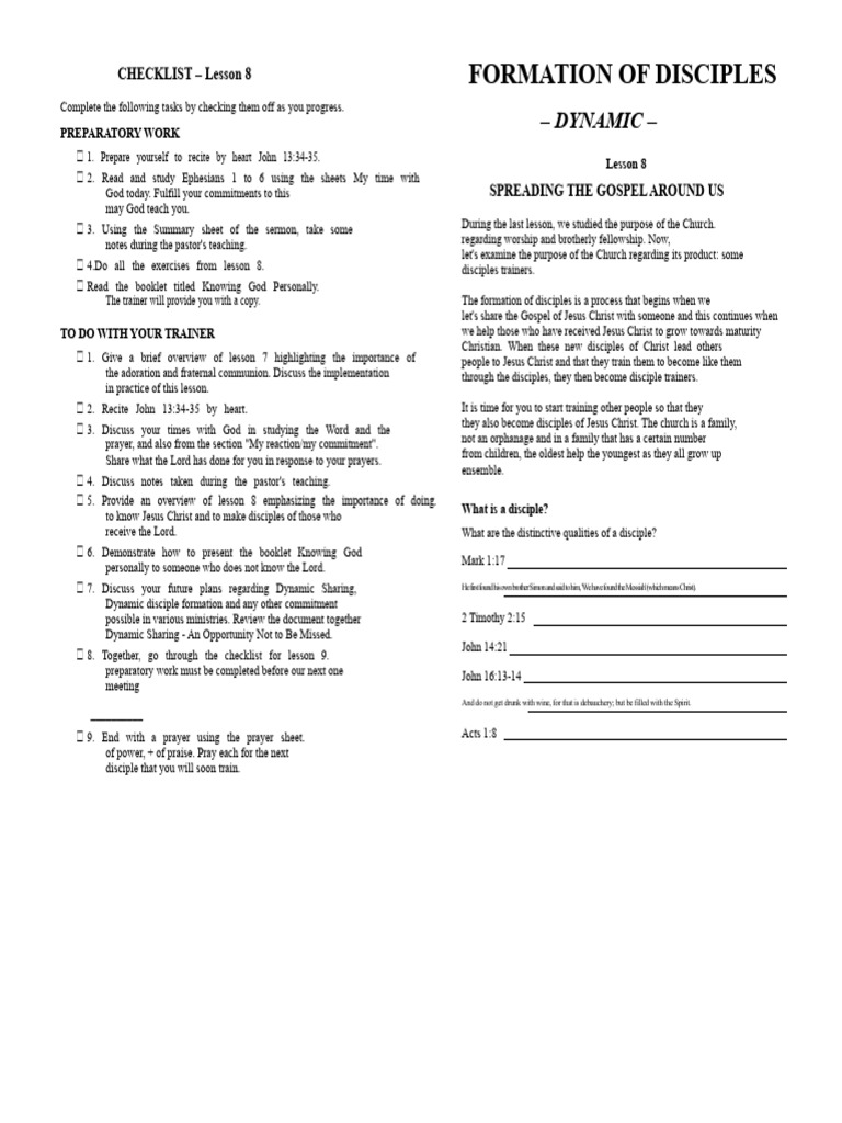 Discipleship Training | PDF | Disciple (Christianity) | Jesus