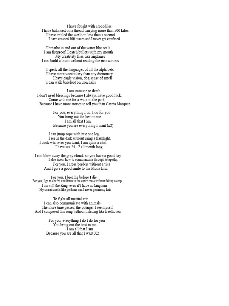 Lyrics of Death in Hawaii | PDF