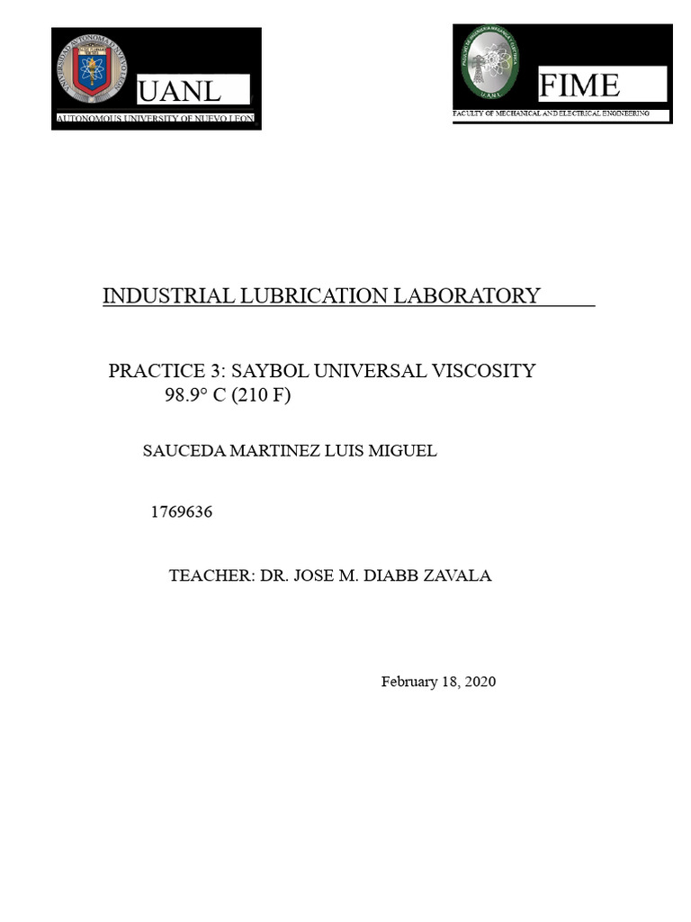 Practice 3 | PDF | Viscosity | Chemical Engineering