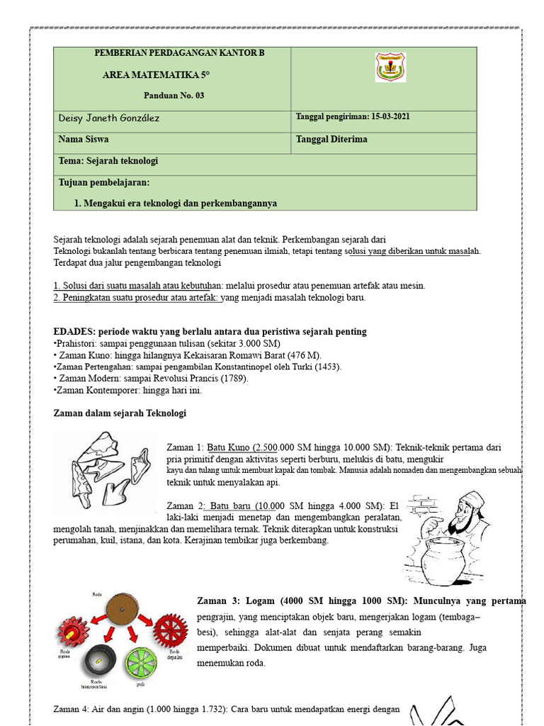 Panduan 1. Sejarah Teknologi | PDF