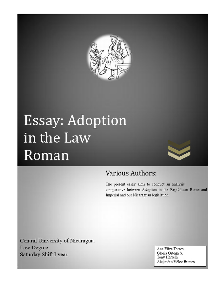 Essay On Adoption in Ancient Rome | PDF | Family | Kinship And Descent