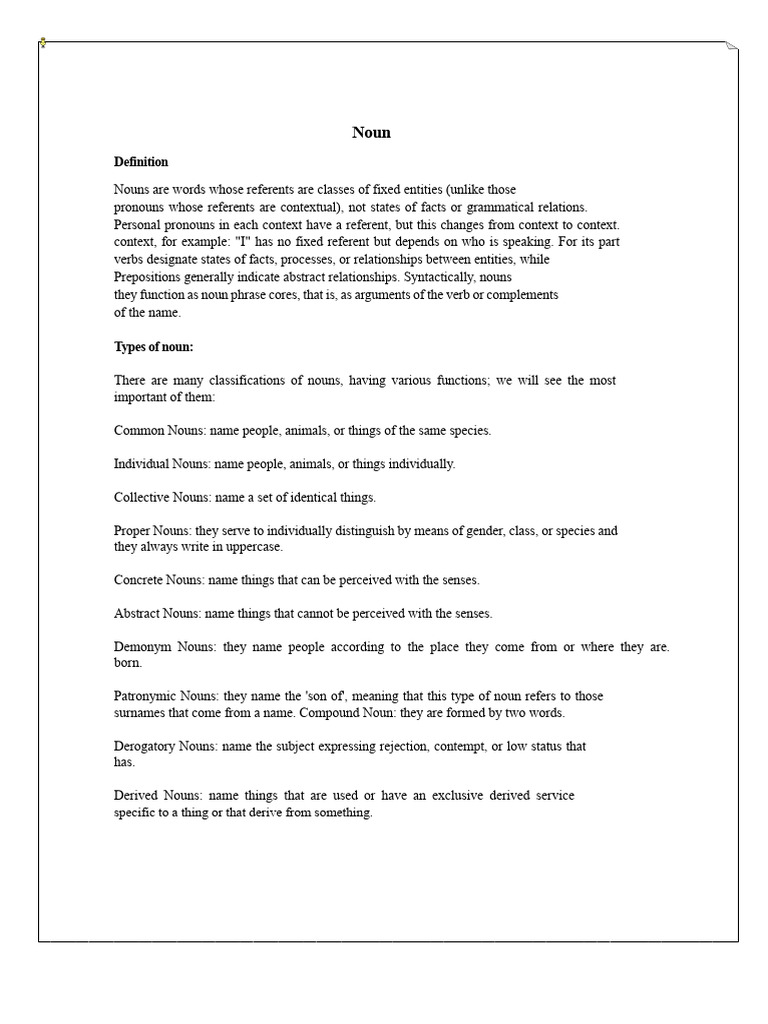 Understanding Nouns and Verbs | PDF | Verb | Noun