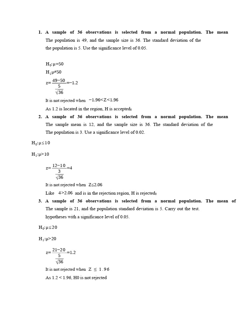 Exercises Tuto STATISTICS II | PDF | Statistical Significance | Hypothesis