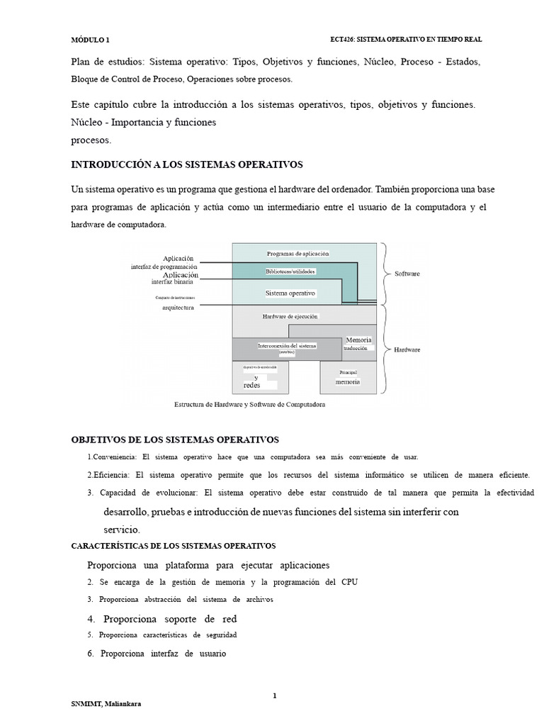 Módulo 1 Ect426 Rtos PDF | PDF | Kernel (sistema operativo) | Sistema operativo