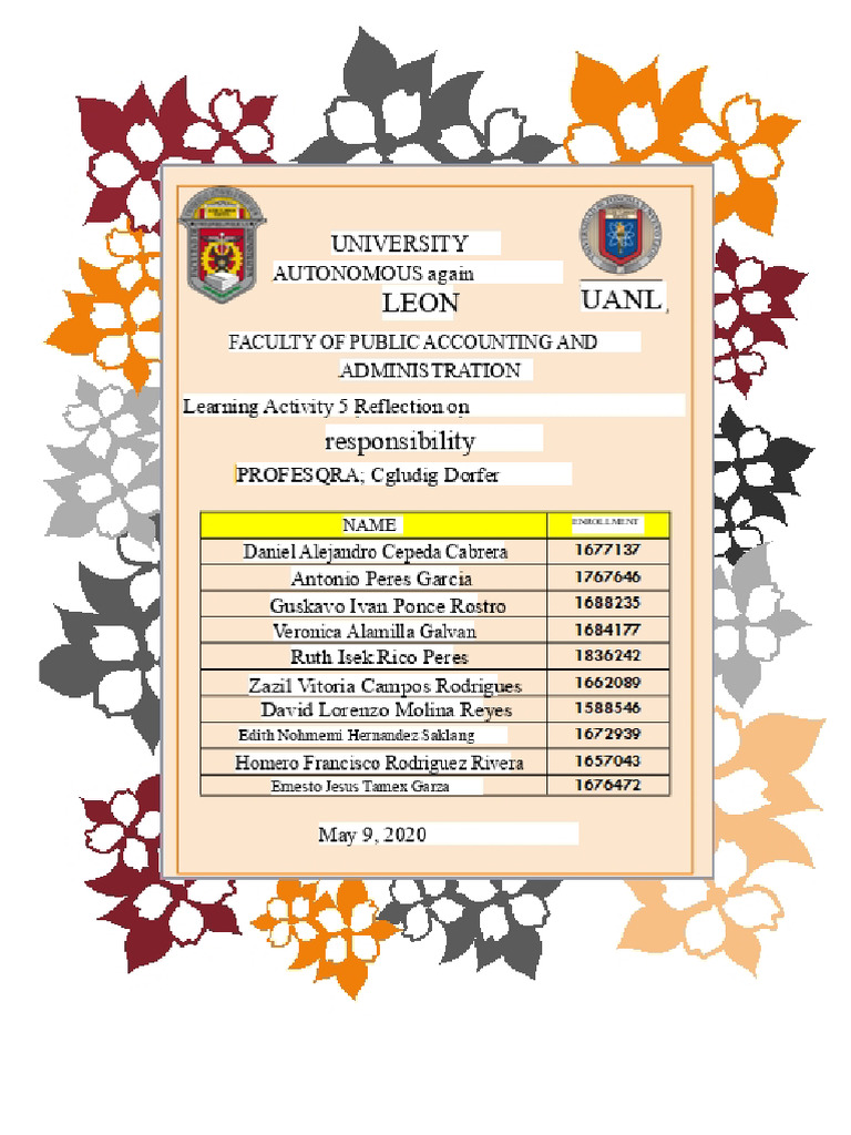 Activity 5 Reflection On OFFICIAL Responsibility | PDF | Free Will ...