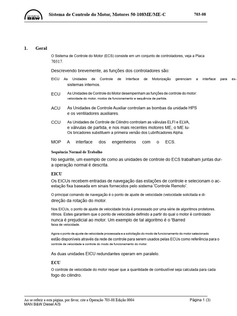 Descrição Do Mop 0134 | PDF | Motores | Velocidade