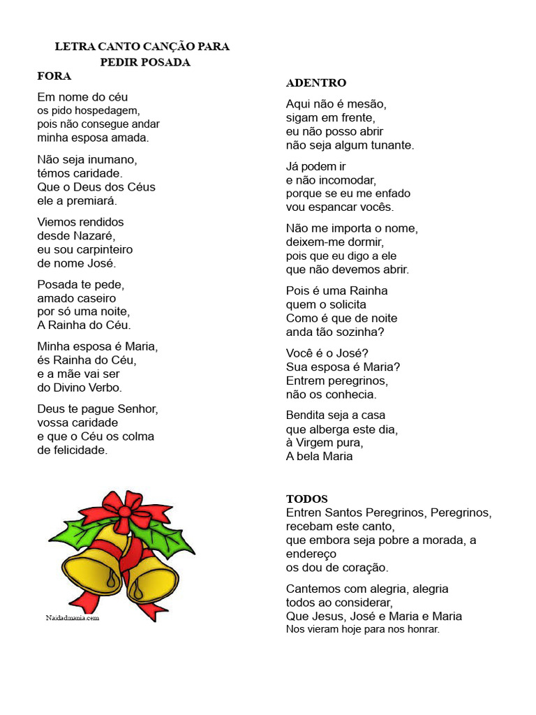 Letra da Canção "Canto para Pedir Posada" | PDF