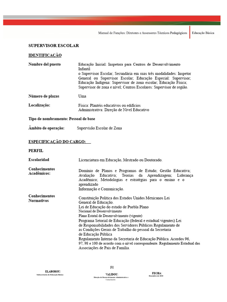 Manual de Funções Diretor Supervisor e Chefe de Setor 22 46 | PDF ...