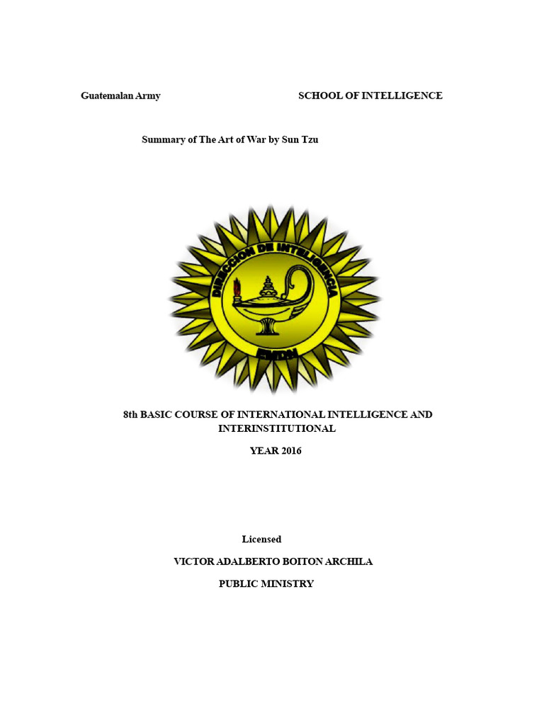 Sun Tzu's Art of War Summary Guide | PDF | The Art Of War | Military ...