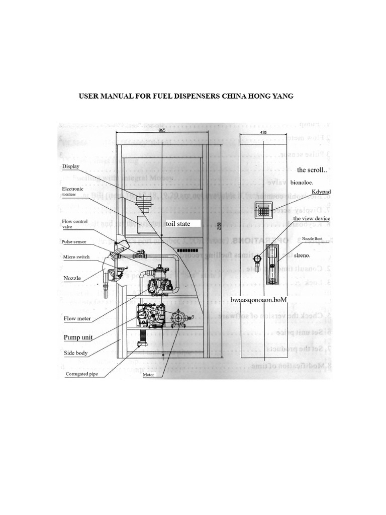 Hong Yang Fuel Dispenser User Manual | PDF | Printer (Computing ...