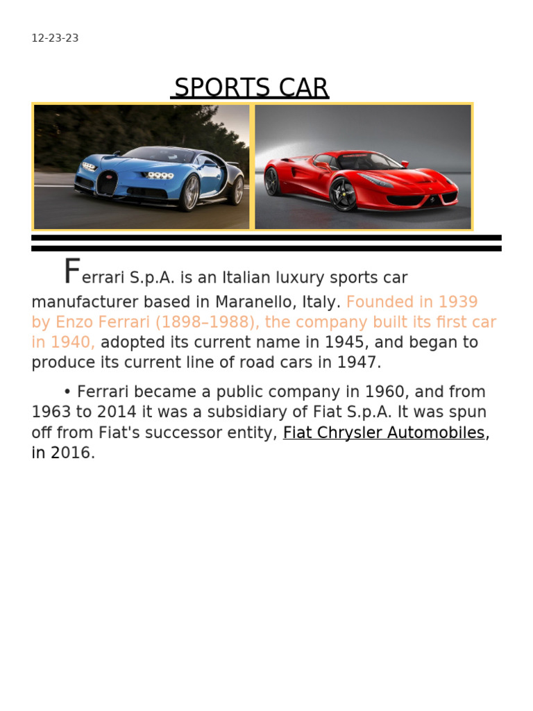 Documents Chiron and Ferrari | PDF
