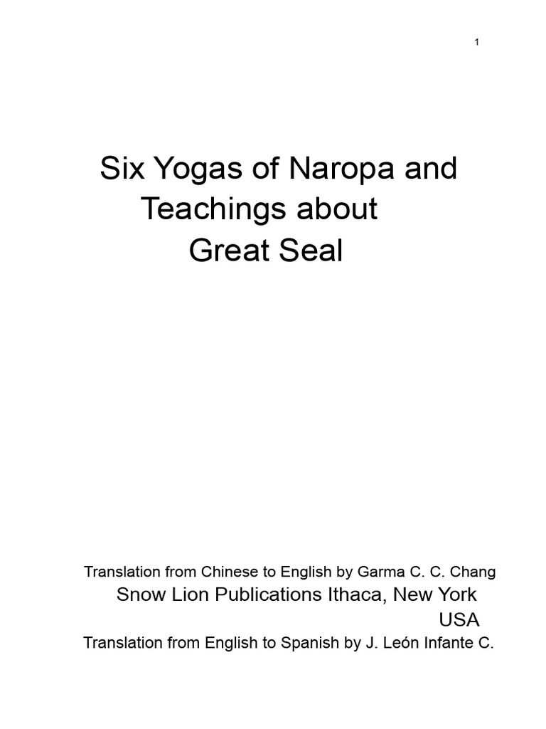 Six Yogas of Naropa Explained | PDF | Mahamudra | Vajrayana