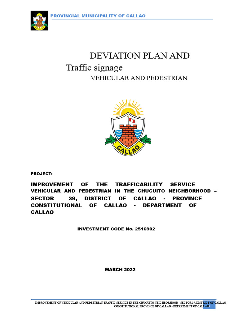 Deviation and Signaling Plan Report Ok | PDF | Traffic | Transport ...
