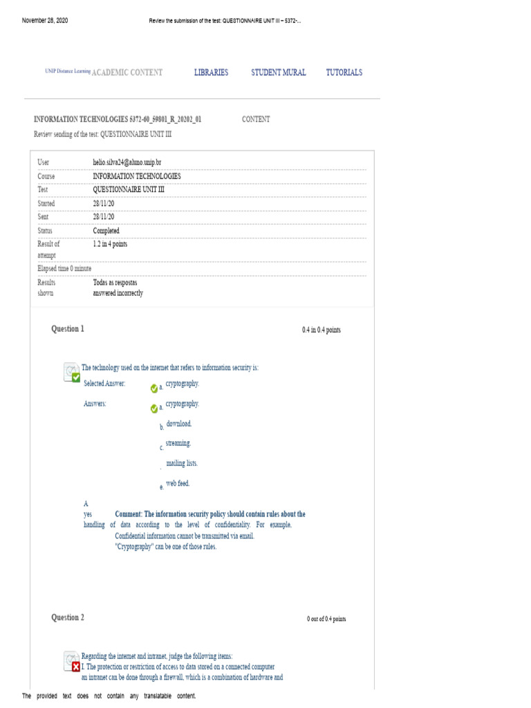 Questionnaire Unit III Review: IT Security | PDF | Computer Virus ...