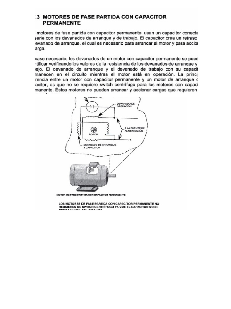 Single-Phase Capacitor Motor Overview | PDF | Electric Motor | Capacitor