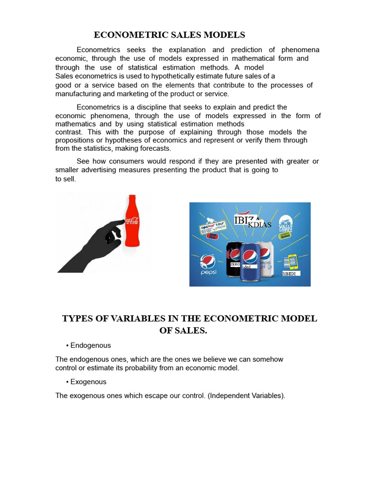 Econometric Sales Forecasting Models | PDF | Econometrics | Forecasting