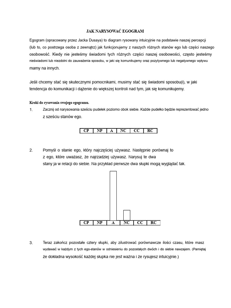 Jak Narysować Egogram I Kontur Przegranego-Zwycięzcy | PDF