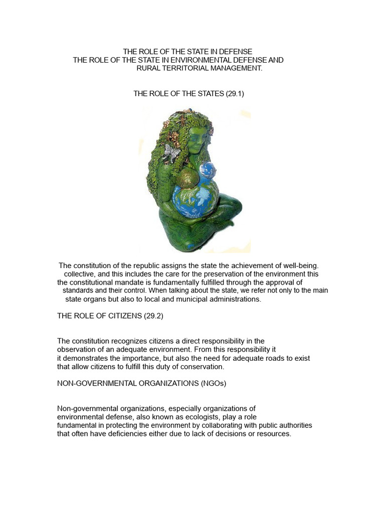 The Role of The State in Environmental Protection | PDF | Environmental ...