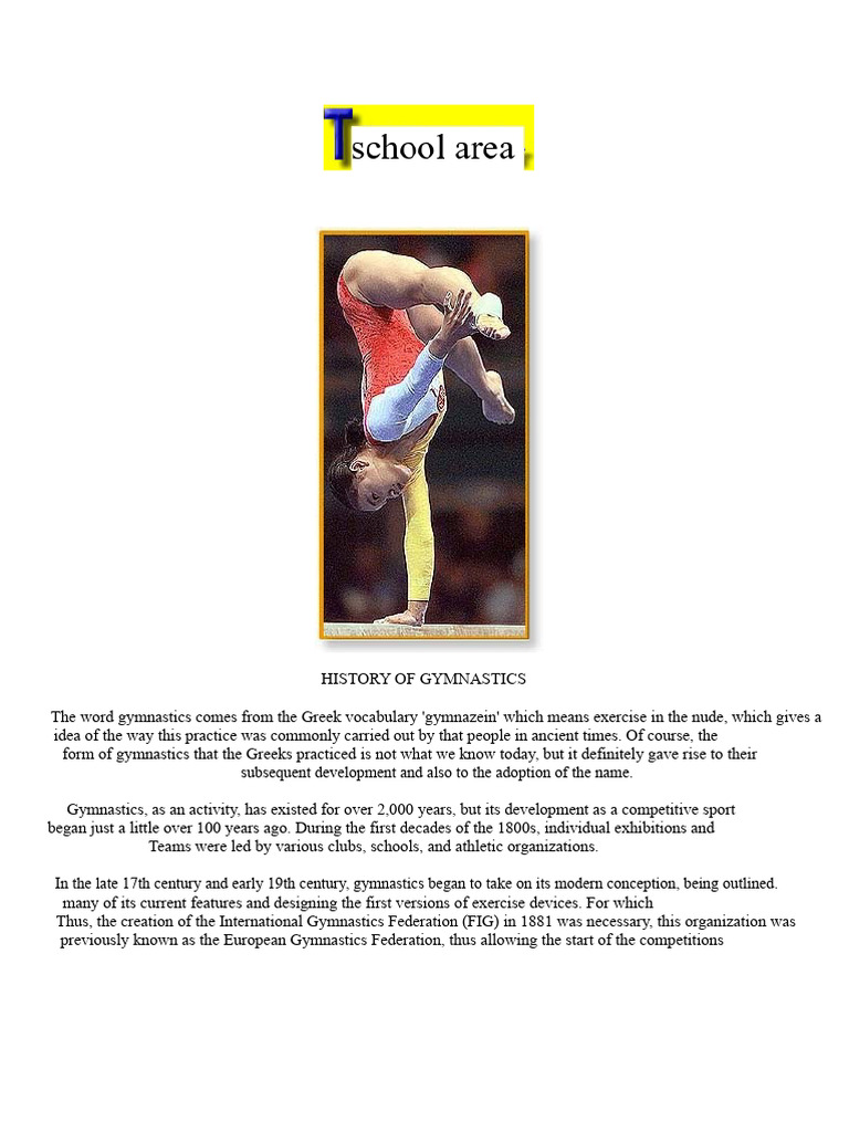 History of Gymnastics | PDF | Gymnastics