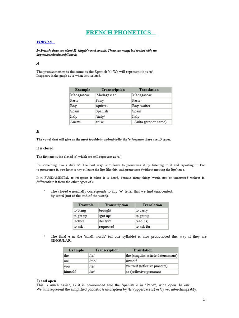 French Phonetics | PDF | Stress (Linguistics) | Syllable