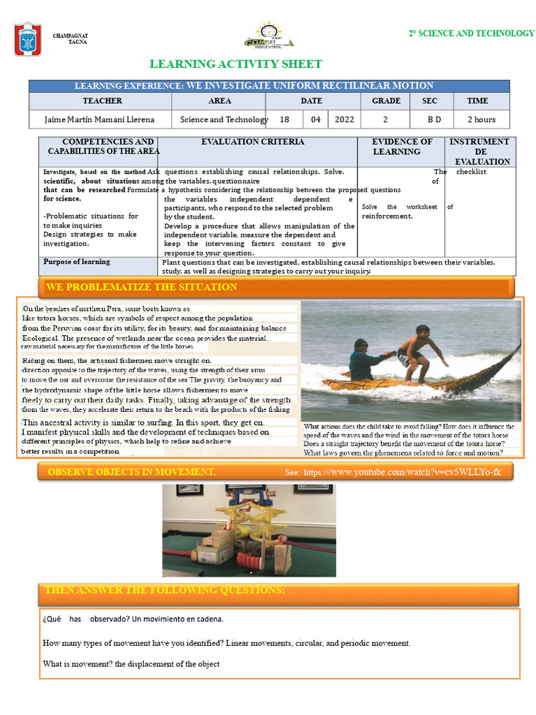Investigating Uniform Motion in Science | PDF | Acceleration | Speed