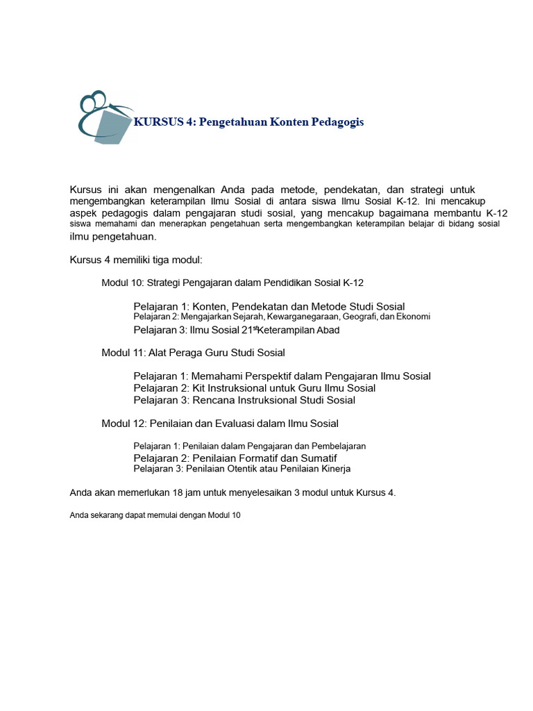 Modul 10 - Strategi Pengajaran Dalam Studi Sosial K-12 | PDF