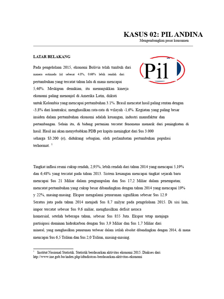 Pertumbuhan Ekonomi dan Strategi Pil Andina | PDF