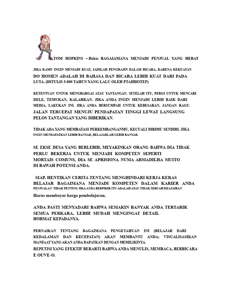 Tom Hopkins - Buku Cara Menjadi Penjual Yang Besar | PDF