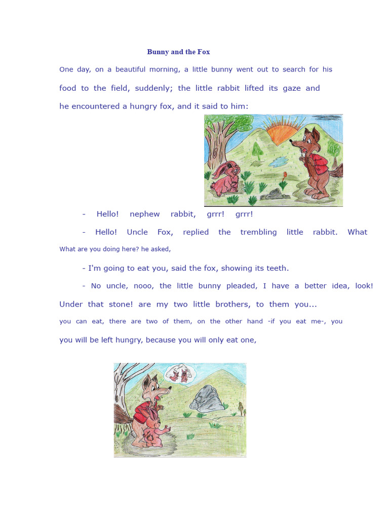 The Little Rabbit and The Fox | PDF | Lunch