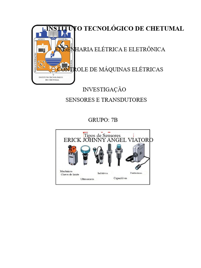 Sensores e Transdutores: Tipos e Funções | PDF | Eletrônicos | Circuito ...