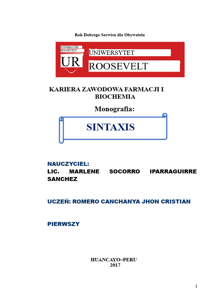 Syntaks Monografia | PDF