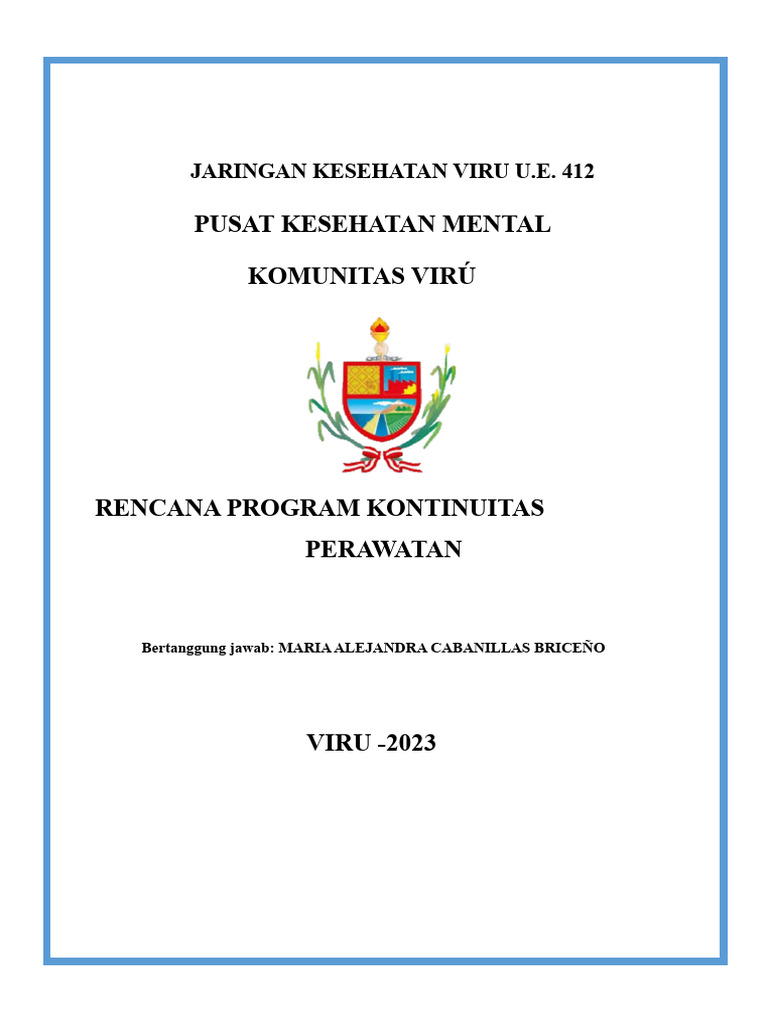 Rencana Kontinuitas Perawatan Kesehatan Mental | PDF