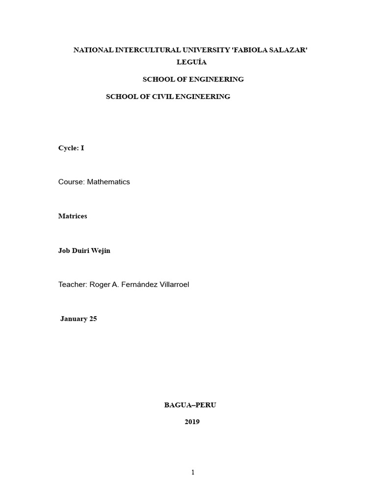 monograph matrices.docx | PDF | Matrix (Mathematics) | Force