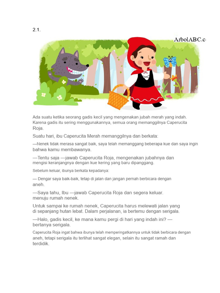 Dahulu Kala Ada Seorang Gadis Kecil Yang Mengenakan Jubah Merah Yang ...