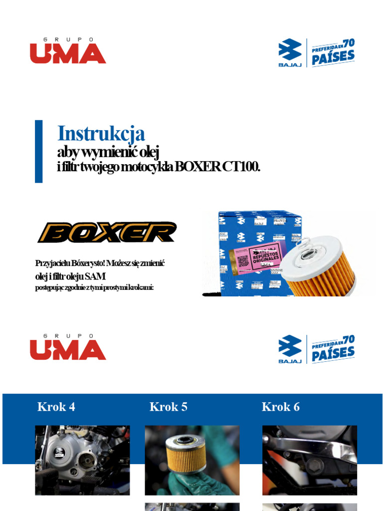 Instrukcja - Wymiana Oleju Boxer | PDF
