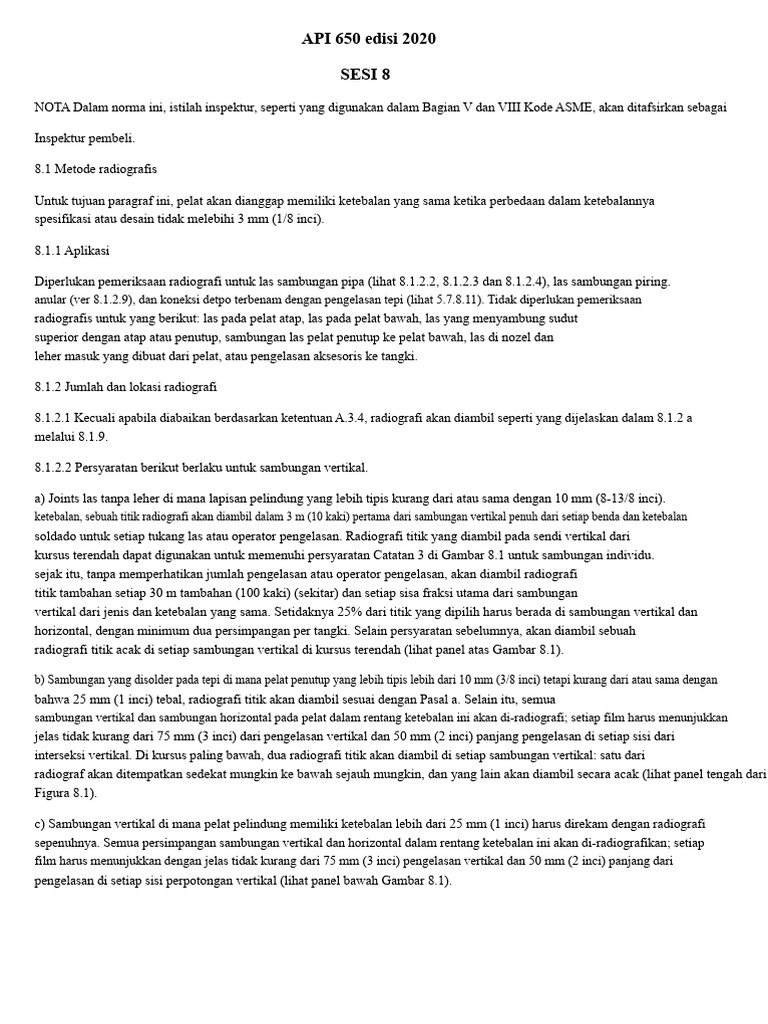 Api 650 Bagian 8 | PDF