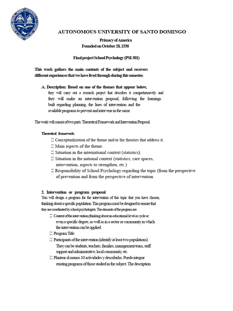School Psychology Intervention Project | PDF | Psychology | Theory