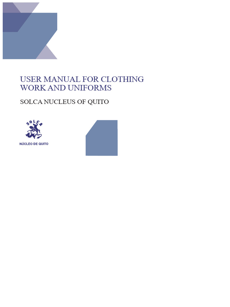 Work Clothing Uniforms Manual | PDF | Clothing | Employment