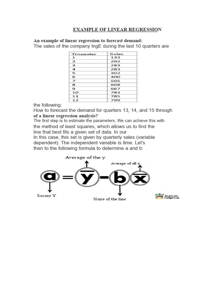 Example of Linear Regression | PDF | Linear Regression | Errors And Residuals
